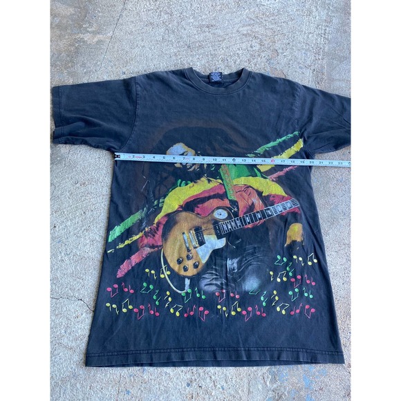 Vintage | Shirts | Vintage Y2k Bob Marley Aop Faded Band Tee Shirt ...